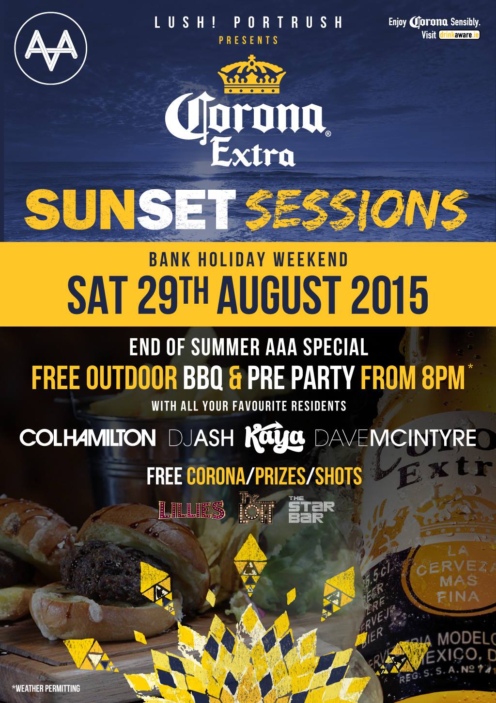 Events Listing for Sunset Sessions at Kelly's Portrush | Sapphire Event ...